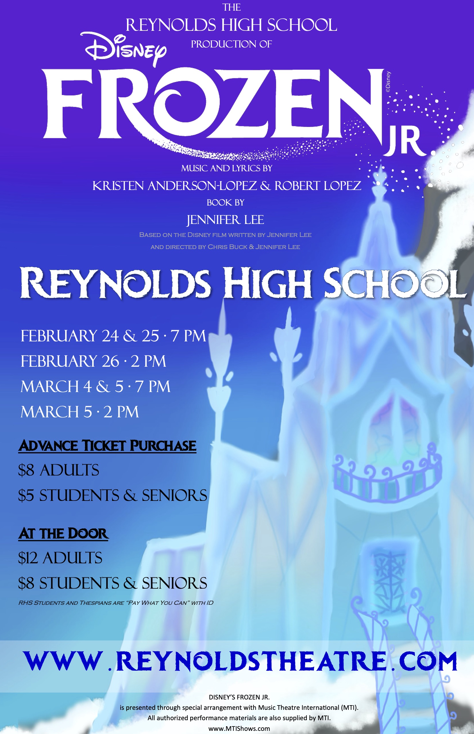 Winter Musical: Frozen Jr. | Reynolds School District - Oregon