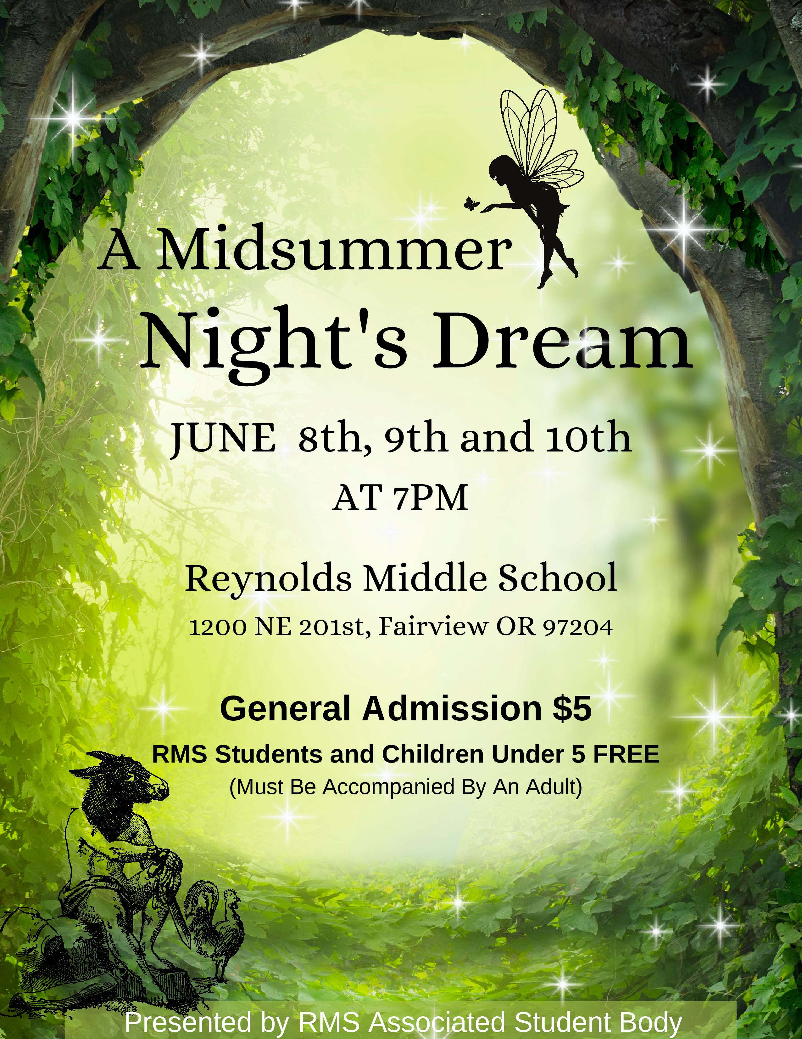 Theater Performance: A Midsummer Night's Dream | Reynolds School ...