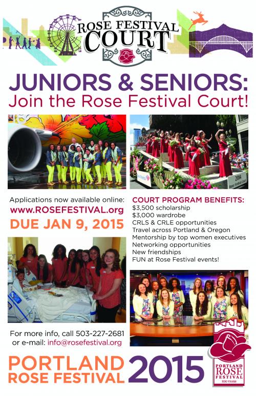 Rose Festival Court Seeking Junior and Senior Girls | Reynolds School ...