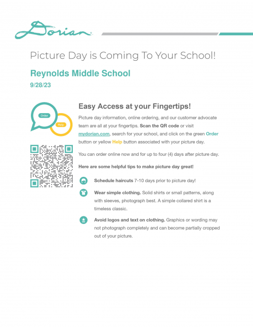 Picture Day is September 28th! | Reynolds School District - Oregon